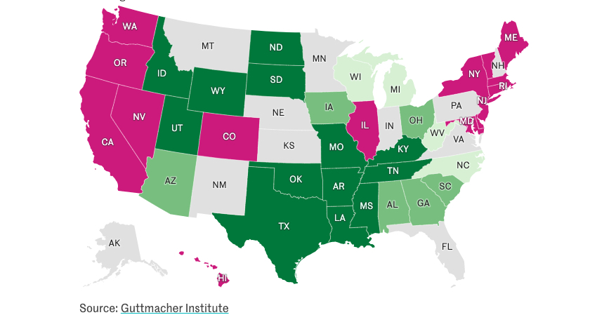 Map: U.S. states where abortion will be banned without Roe v. Wade