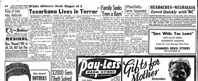 ‘No. 1 unsolved murder case in Texas history’: 76 years ago, Phantom ...