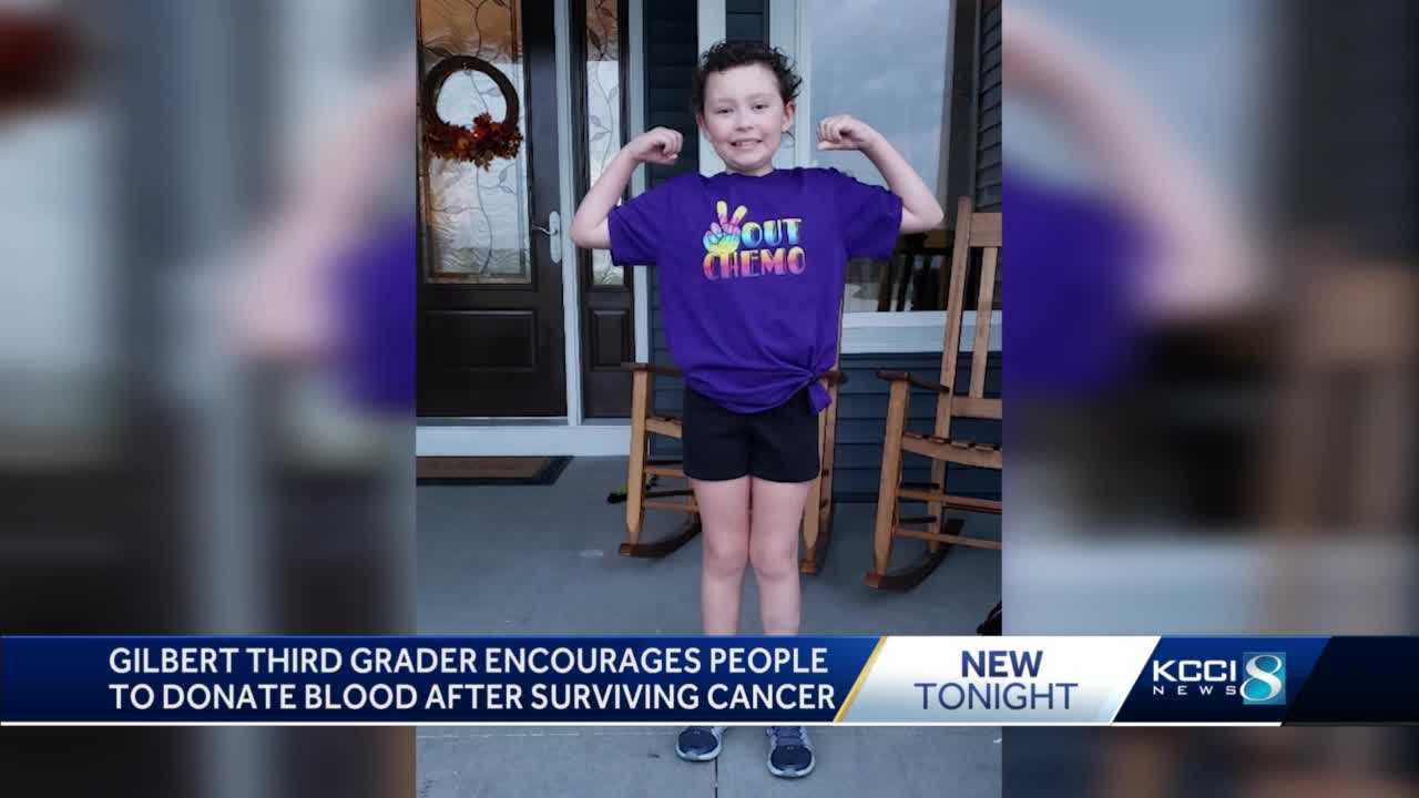 Third-grade cancer survivor inspires others to donate blood