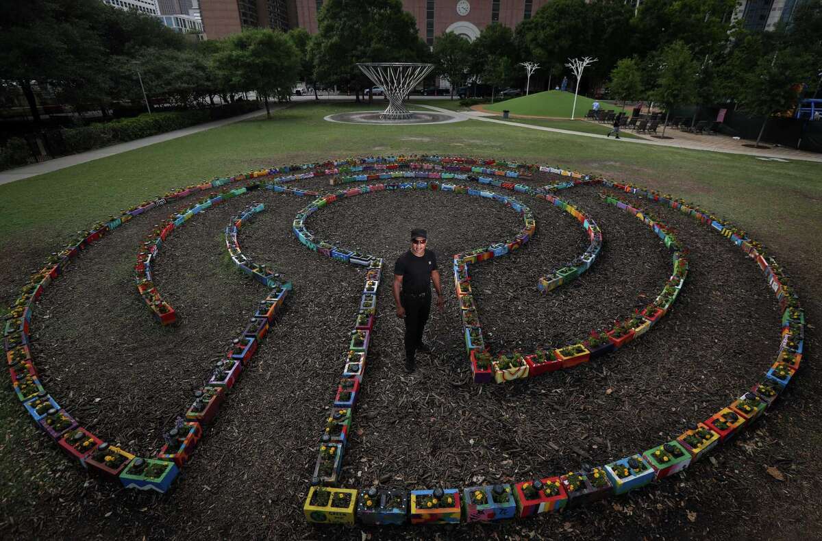 Spend World Labyrinth Day at Discovery Green in Reginald Adam’s new art ...
