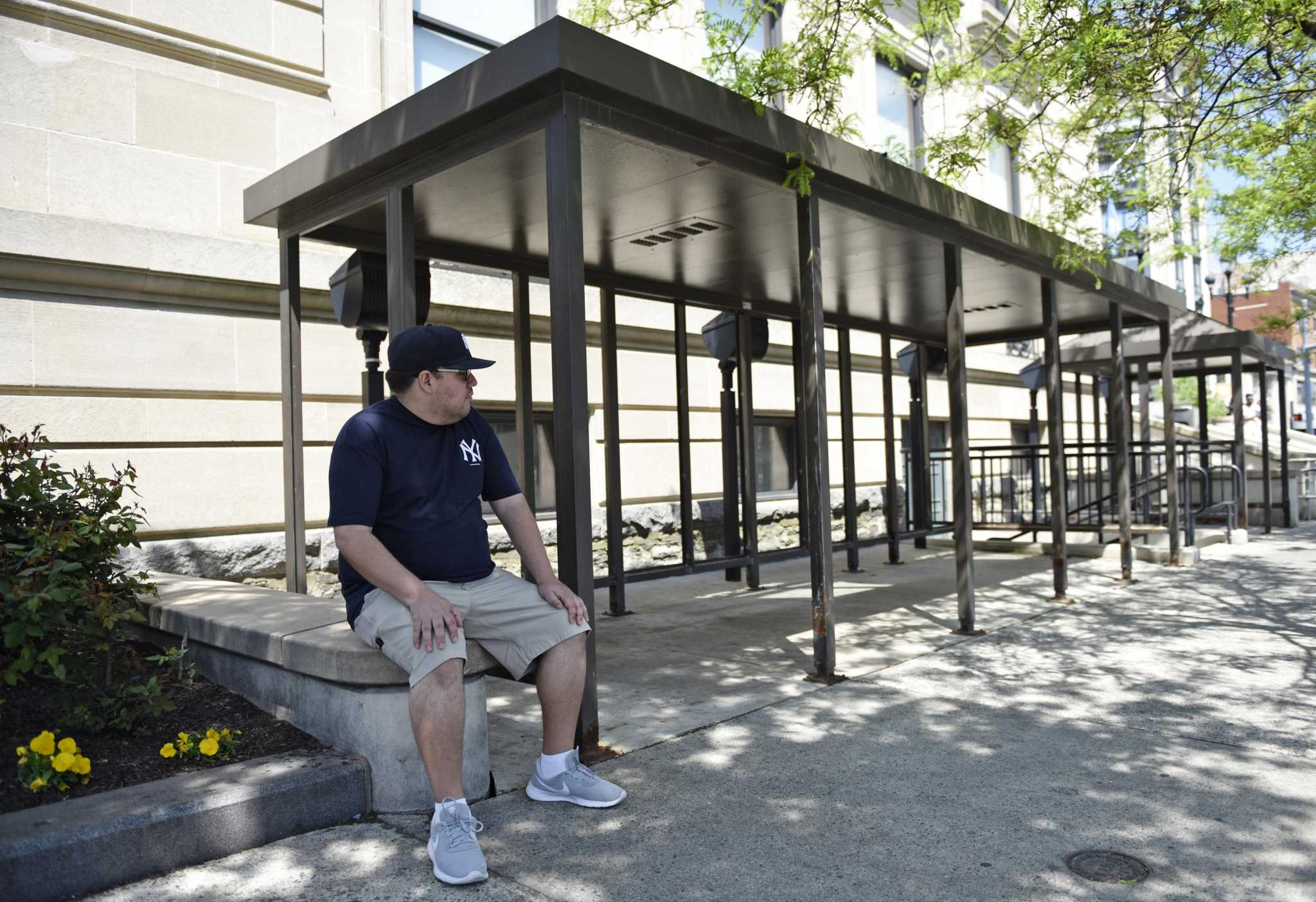 Bus shelter benches near Stamford Old Town Hall removed to deter ...