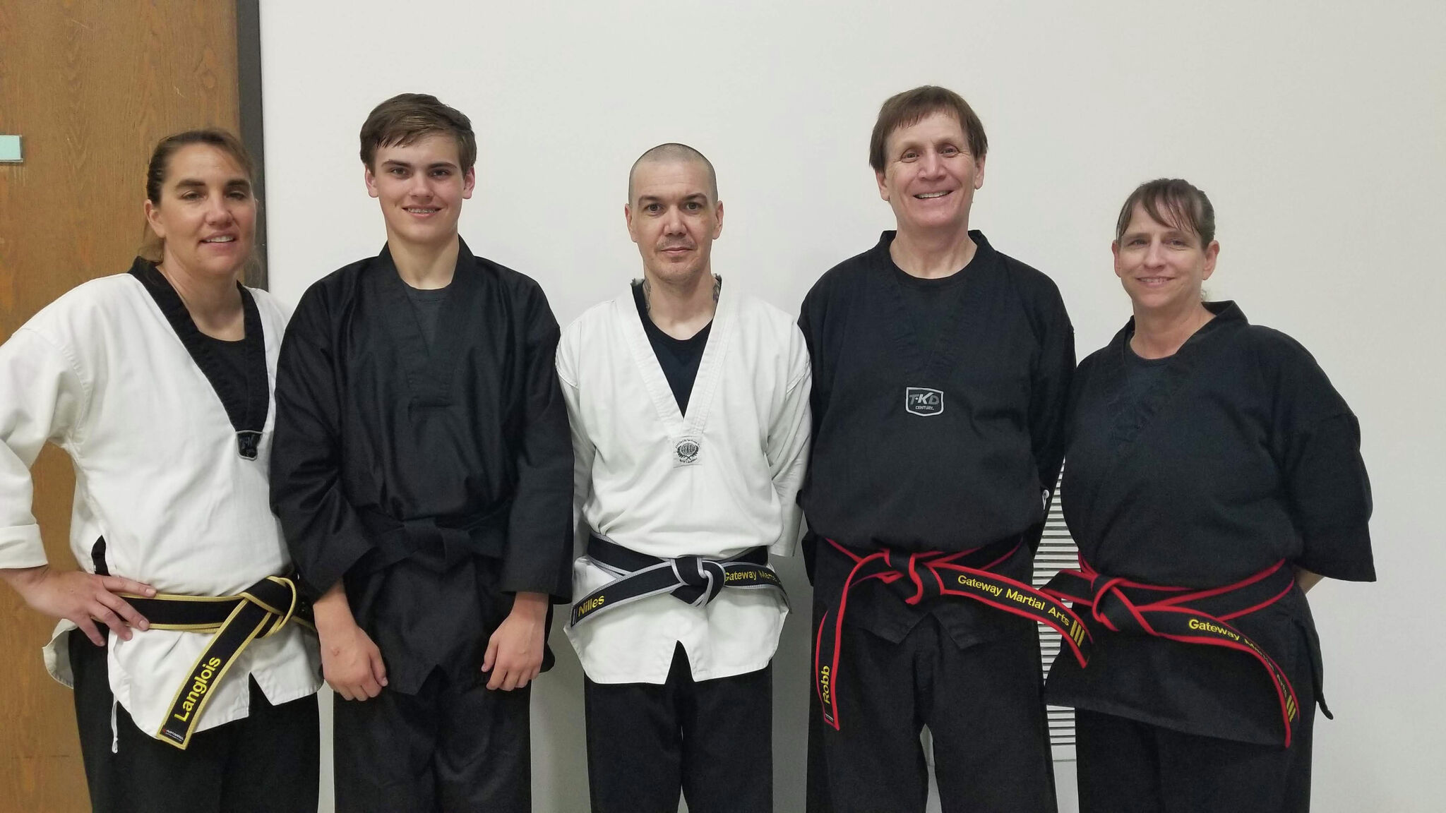 Five martial artists earn black belt ranks