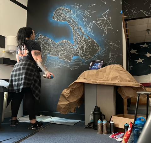 Colebrook artist recreates interior of Torrington gym