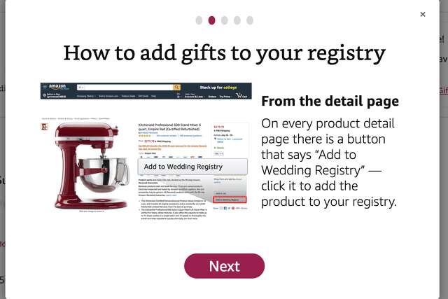 How to set up an Amazon wedding registry