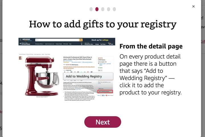 How to set up an Amazon wedding registry