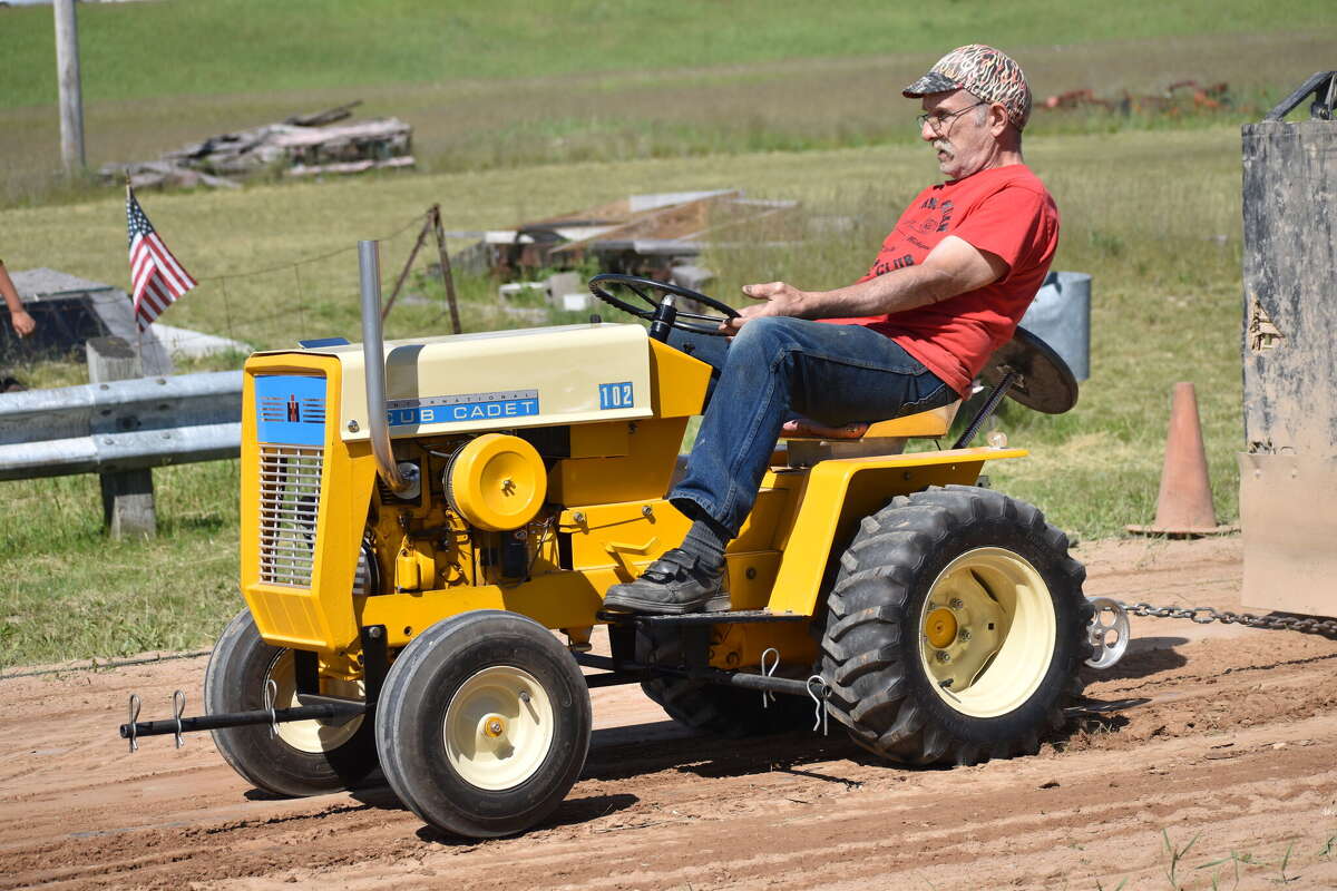 Garden tractors show power at show put on by Big Rapids Antique Farm ...