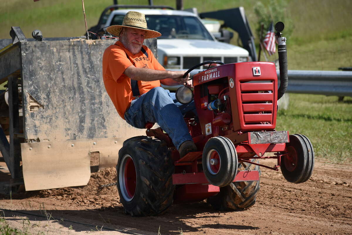 Garden tractors show power at show put on by Big Rapids Antique Farm ...