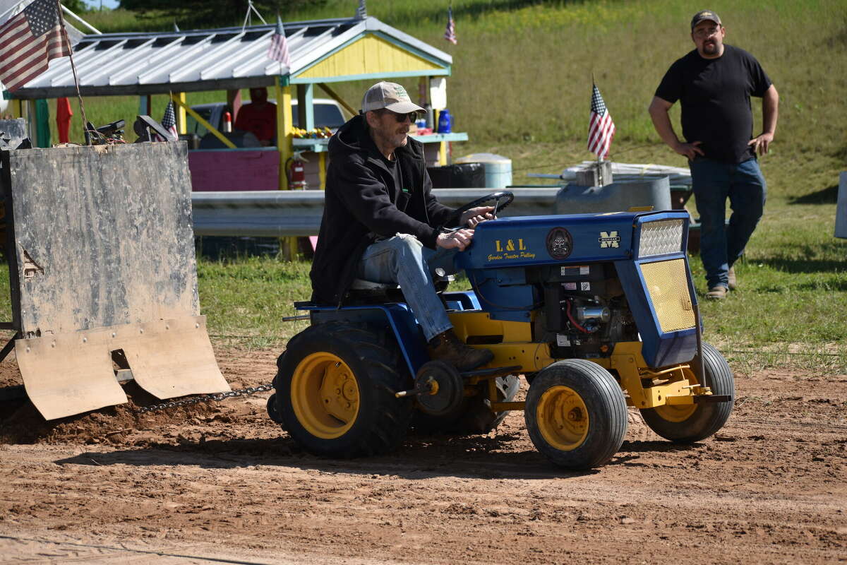 Garden tractors show power at show put on by Big Rapids Antique Farm ...