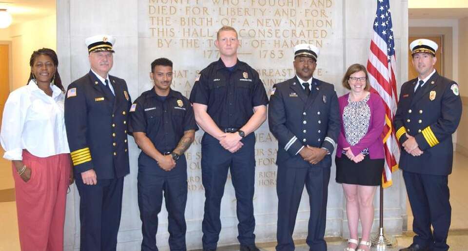Hamden Fire Department promotes first Black captain