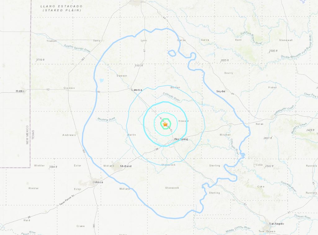United State Geological Survey: Magnitude 4.0 quake strikes near Big Spring