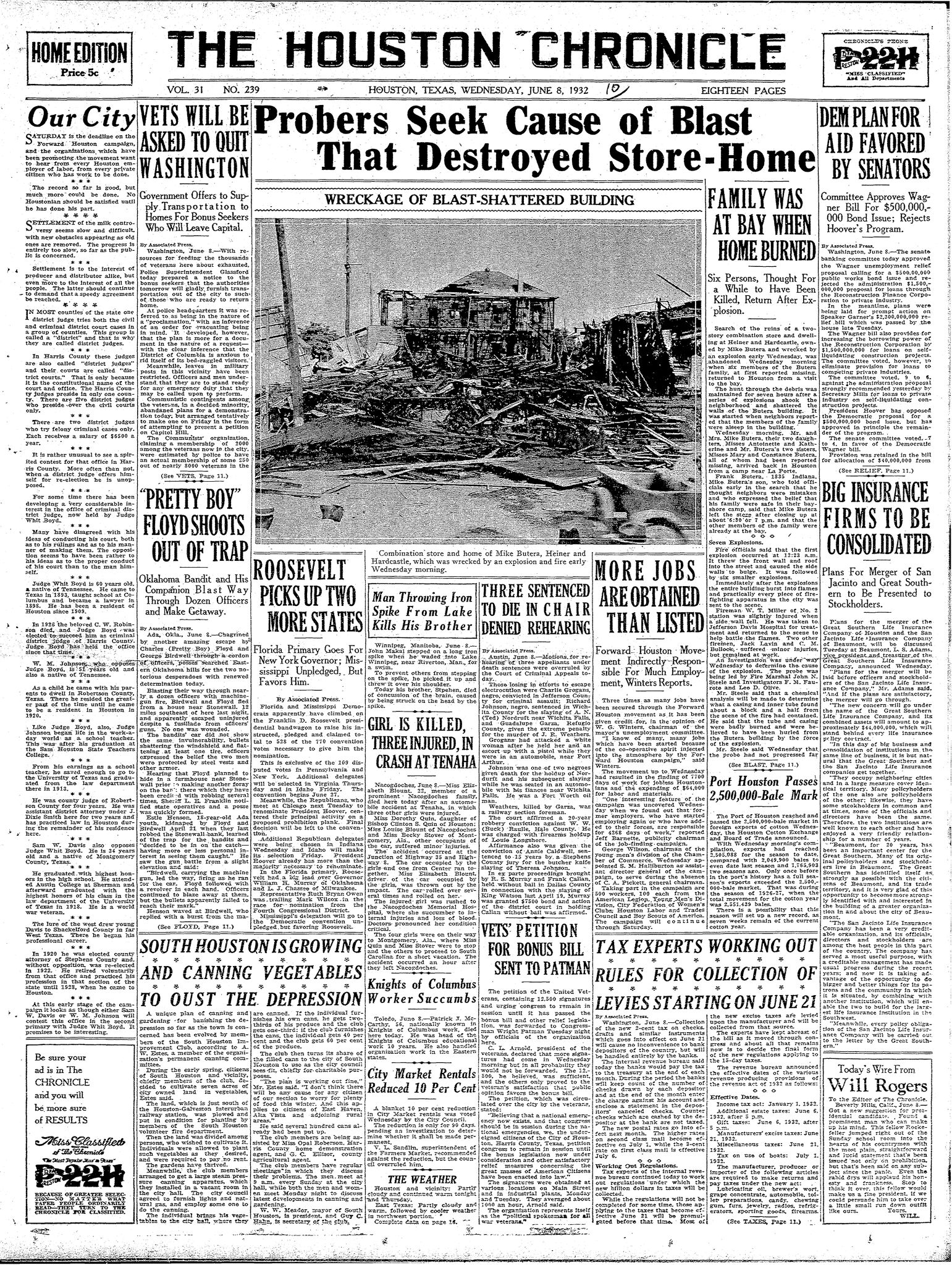 This day in Houston history, June 8, 1932: Blast destroys Fourth Ward ...