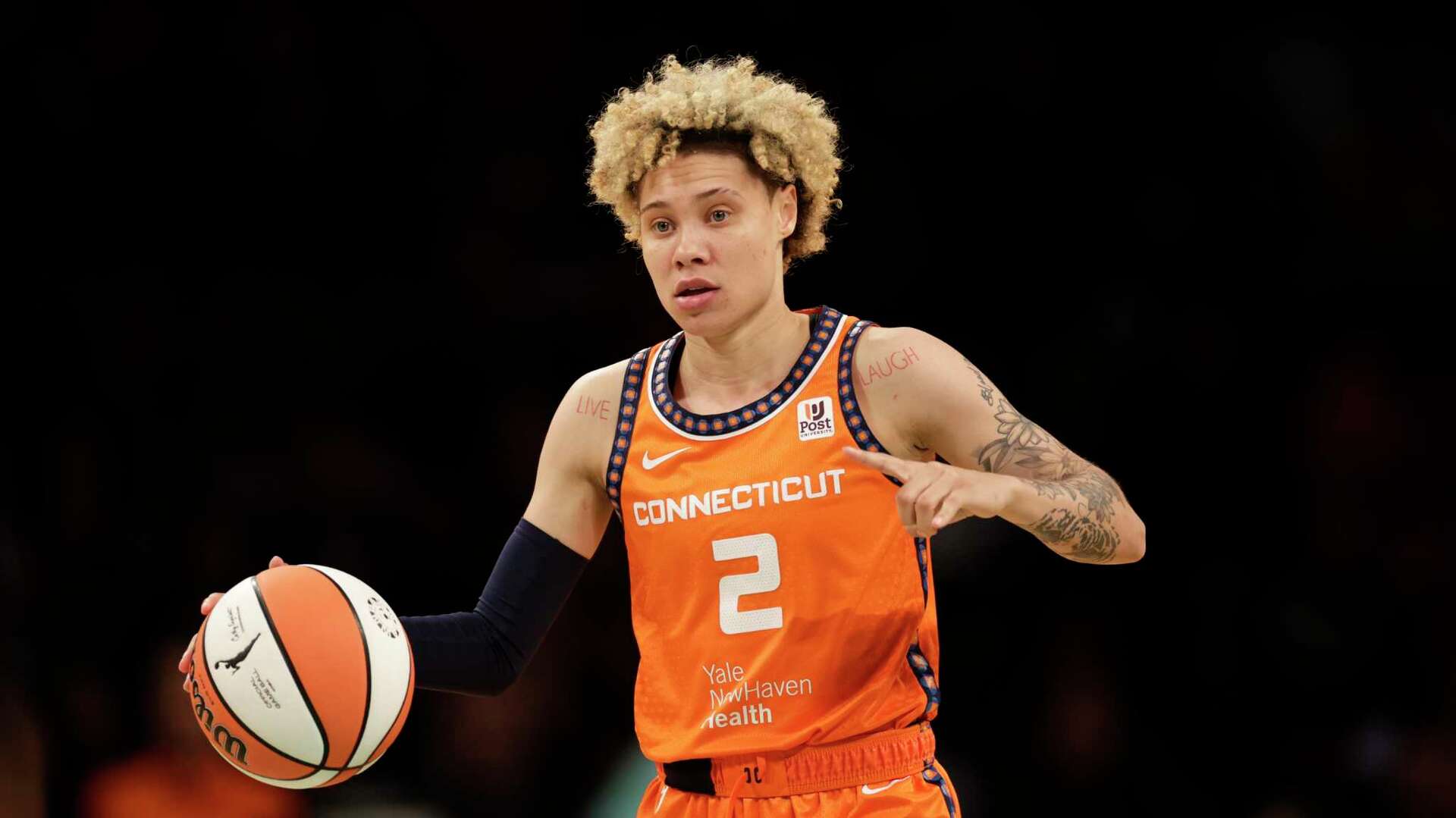 CT Sun’s Natisha Hiedeman supports fiancée Jasmine Thomas through ...