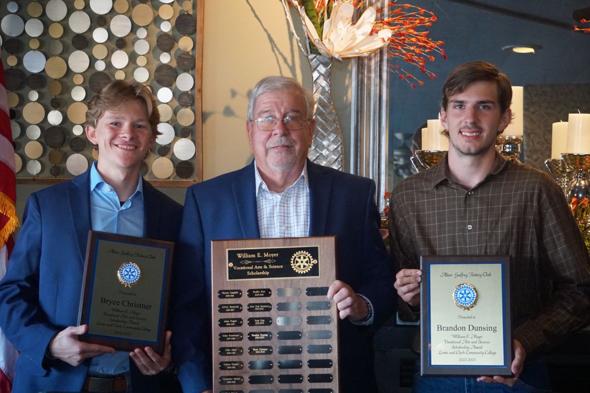 Christner, Dunsing honored by Rotary