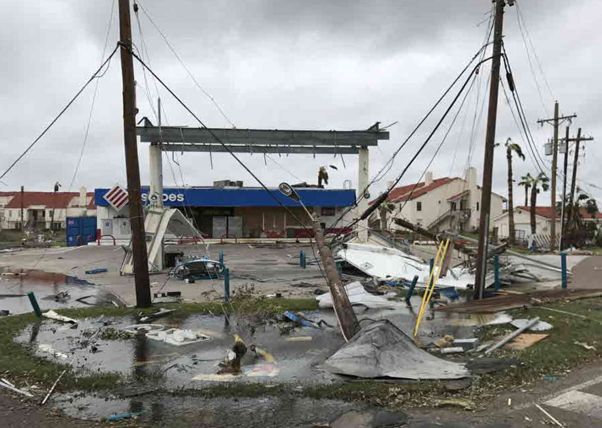 Hurricane Harvey across the coast