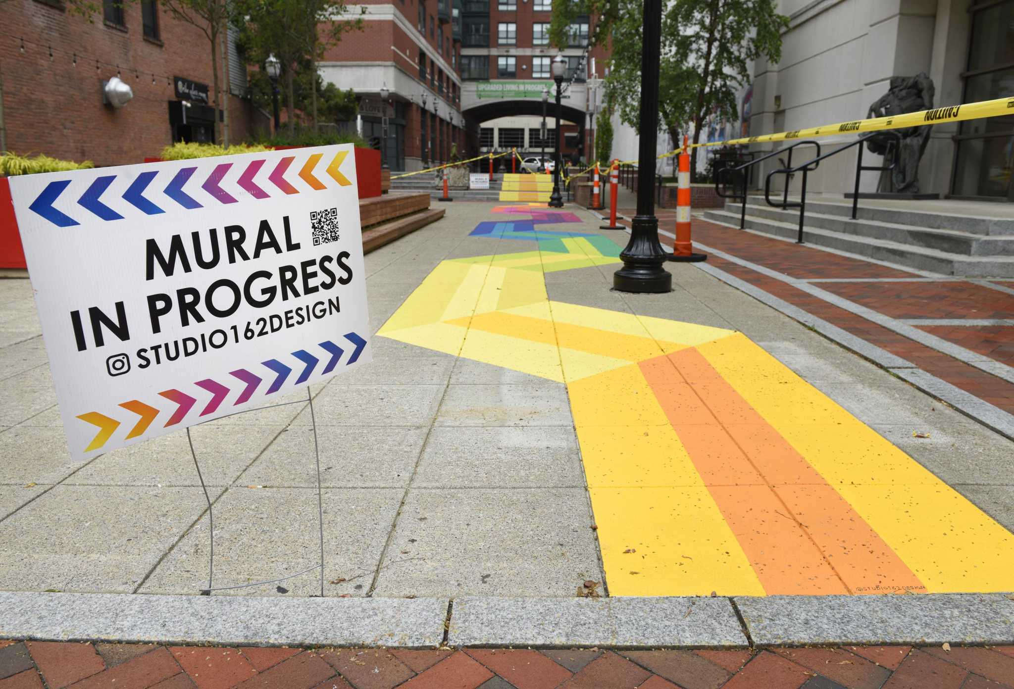 In Photos: Colorful murals pop up in Stamford to liven up the city