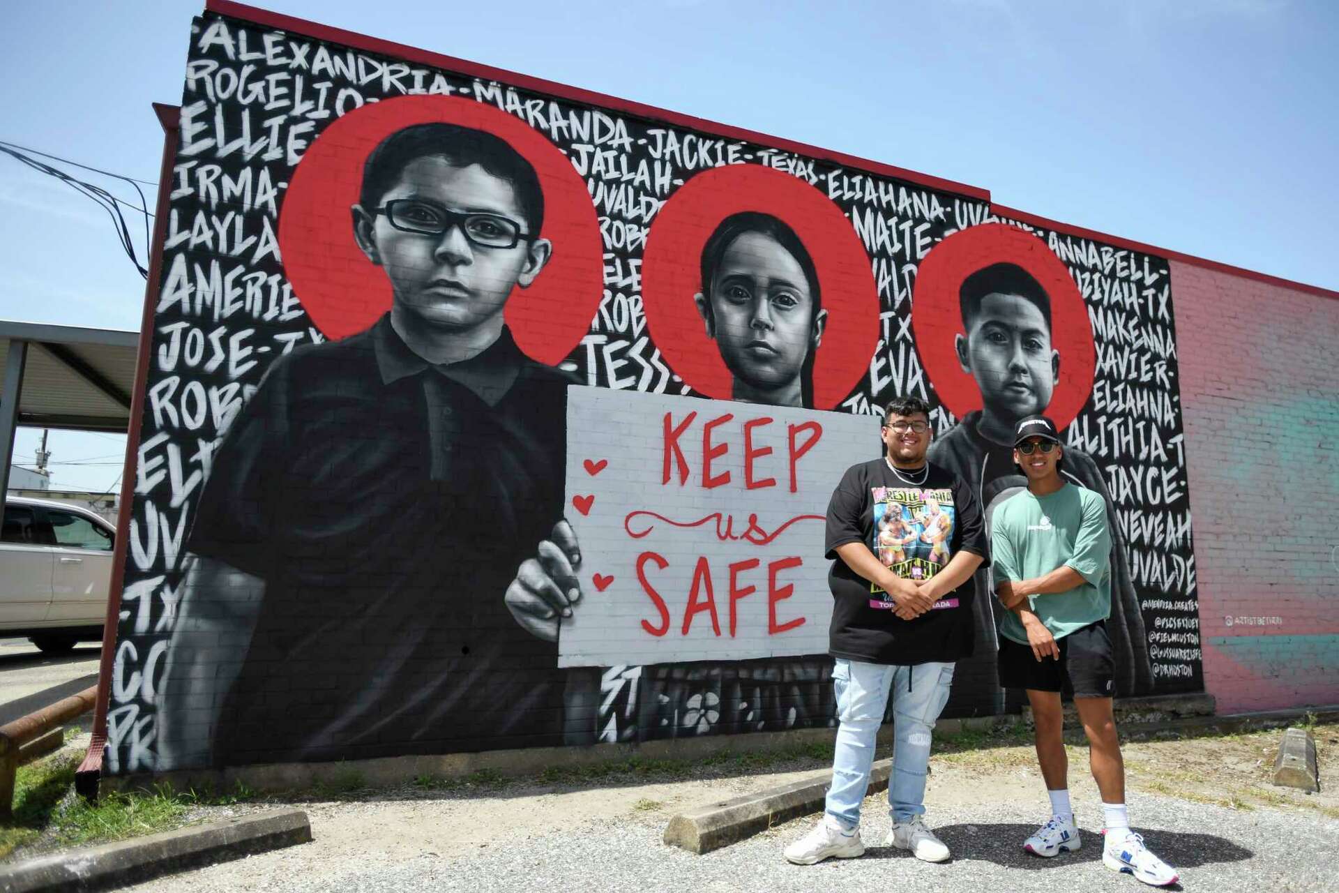 Uvalde victims honored with new Houston mural by Floyd Mendoza