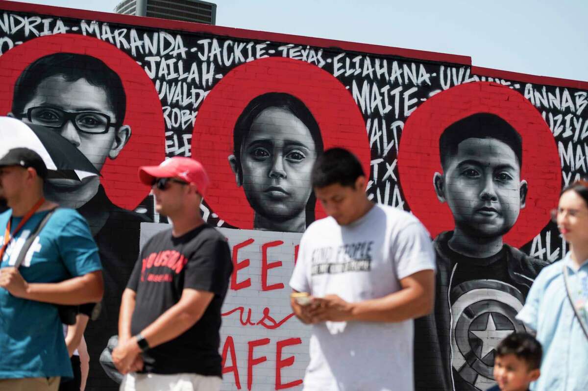 Uvalde victims honored with new Houston mural by Floyd Mendoza
