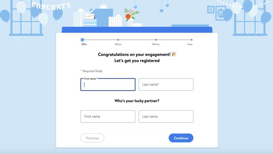 How to set up a Walmart wedding registry