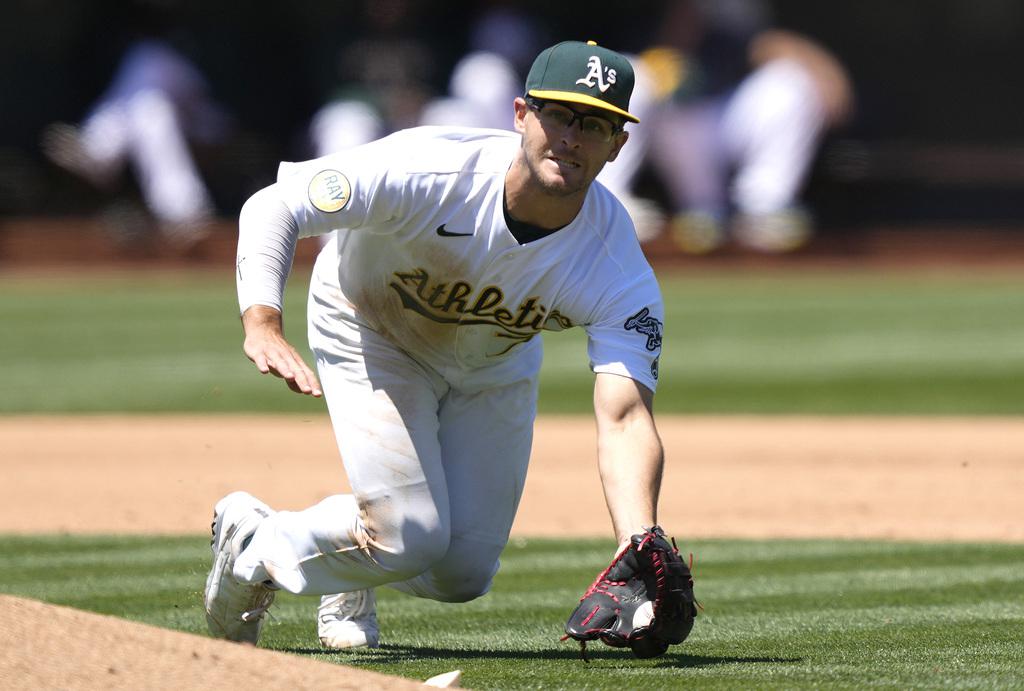New A’s infielder Jonah Bride took up catching to reach majors, aims to ...
