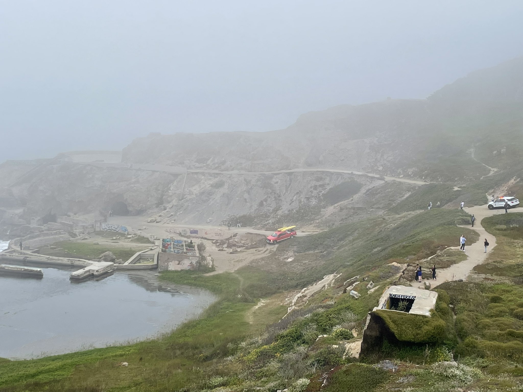 Man falls off 50-foot cliff by San Francisco's Sutro Baths