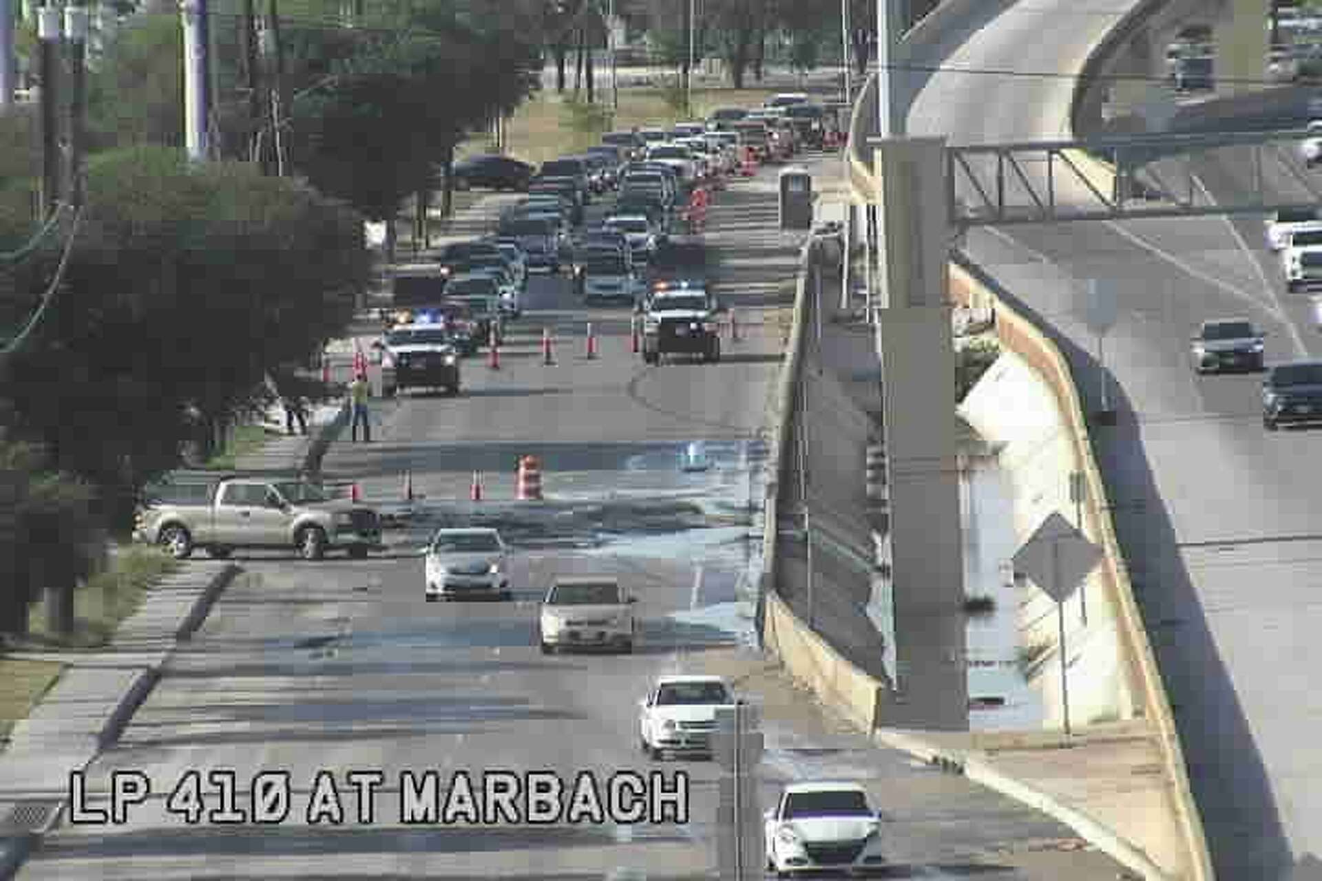 Water main break closes Loop 410 frontage road on Westside