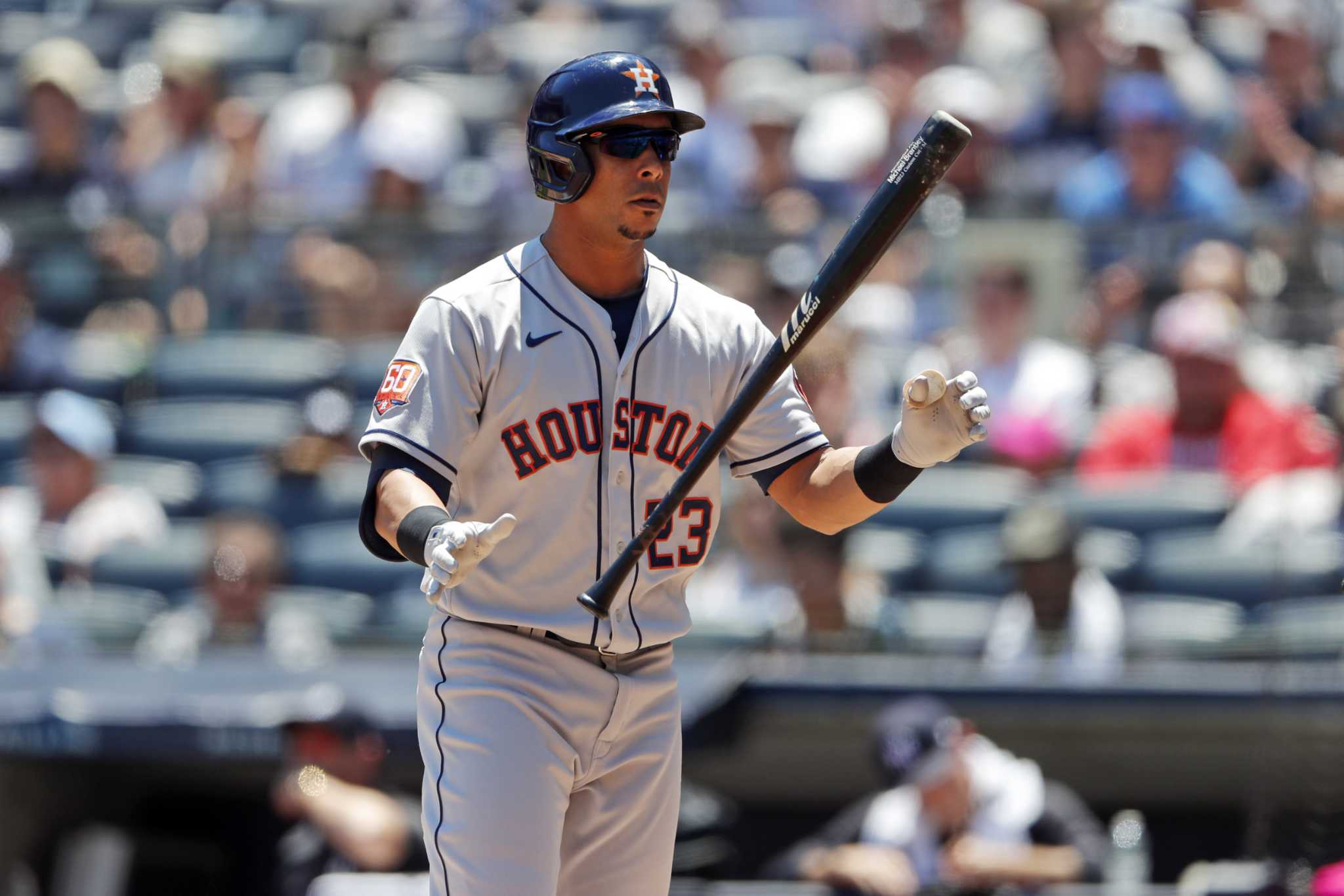 Houston Astros' Michael Brantley leaves game against New York Yankees ...