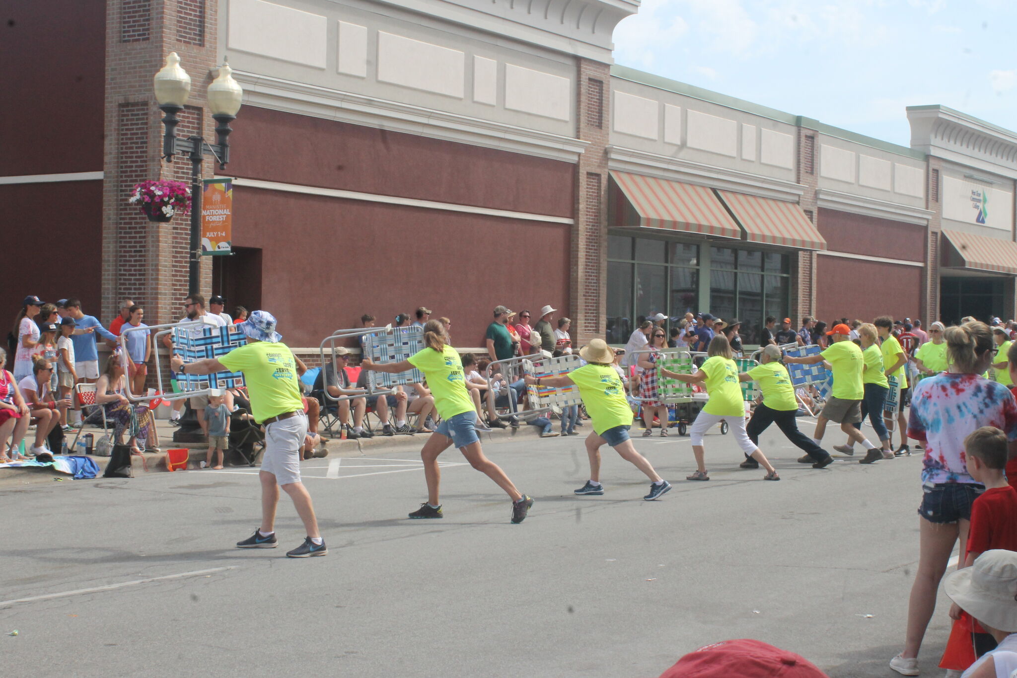 Forest Festival parade features Lawn Chair Drill Team