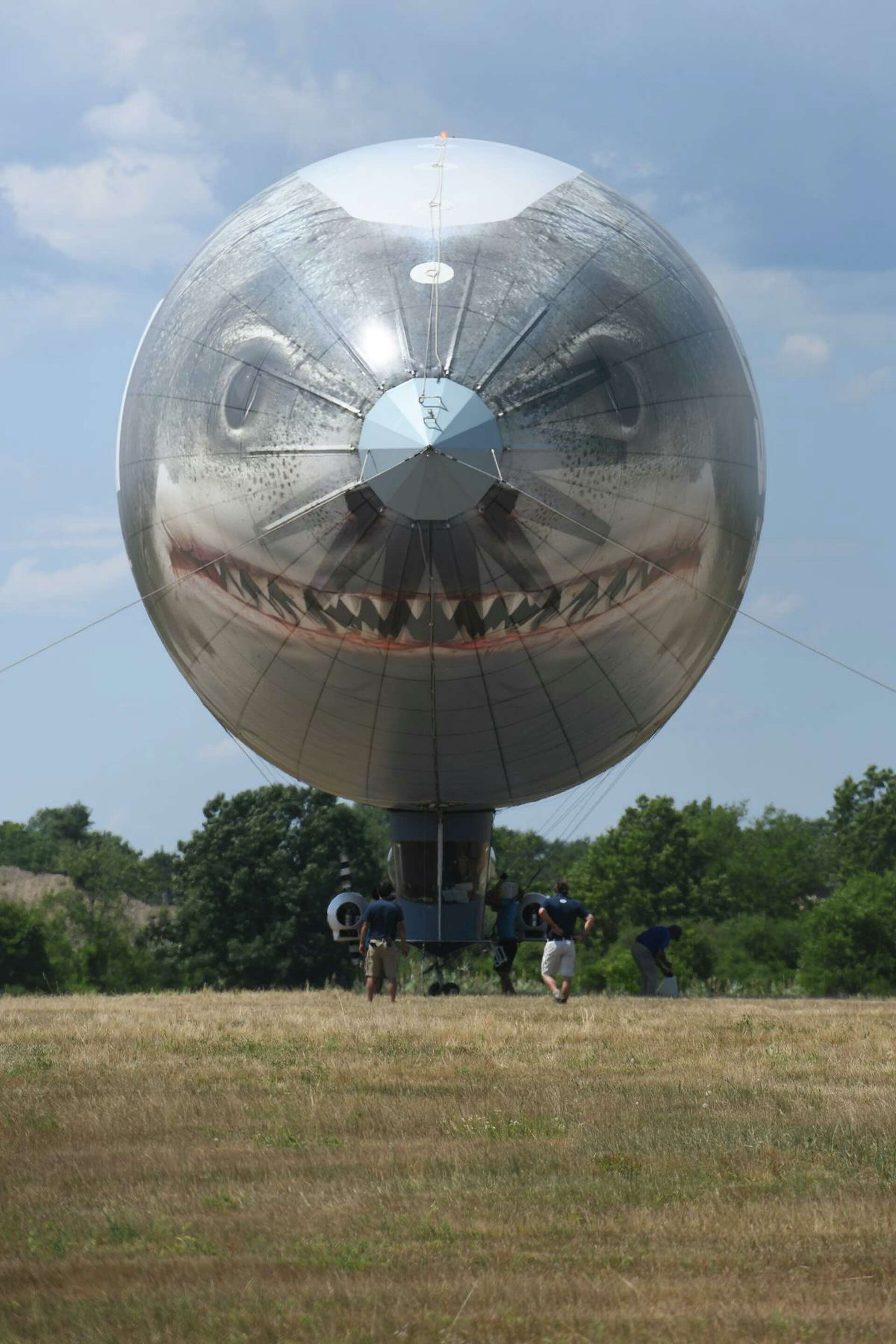 In Photos: Shark Week blimp fuels up in Stratford