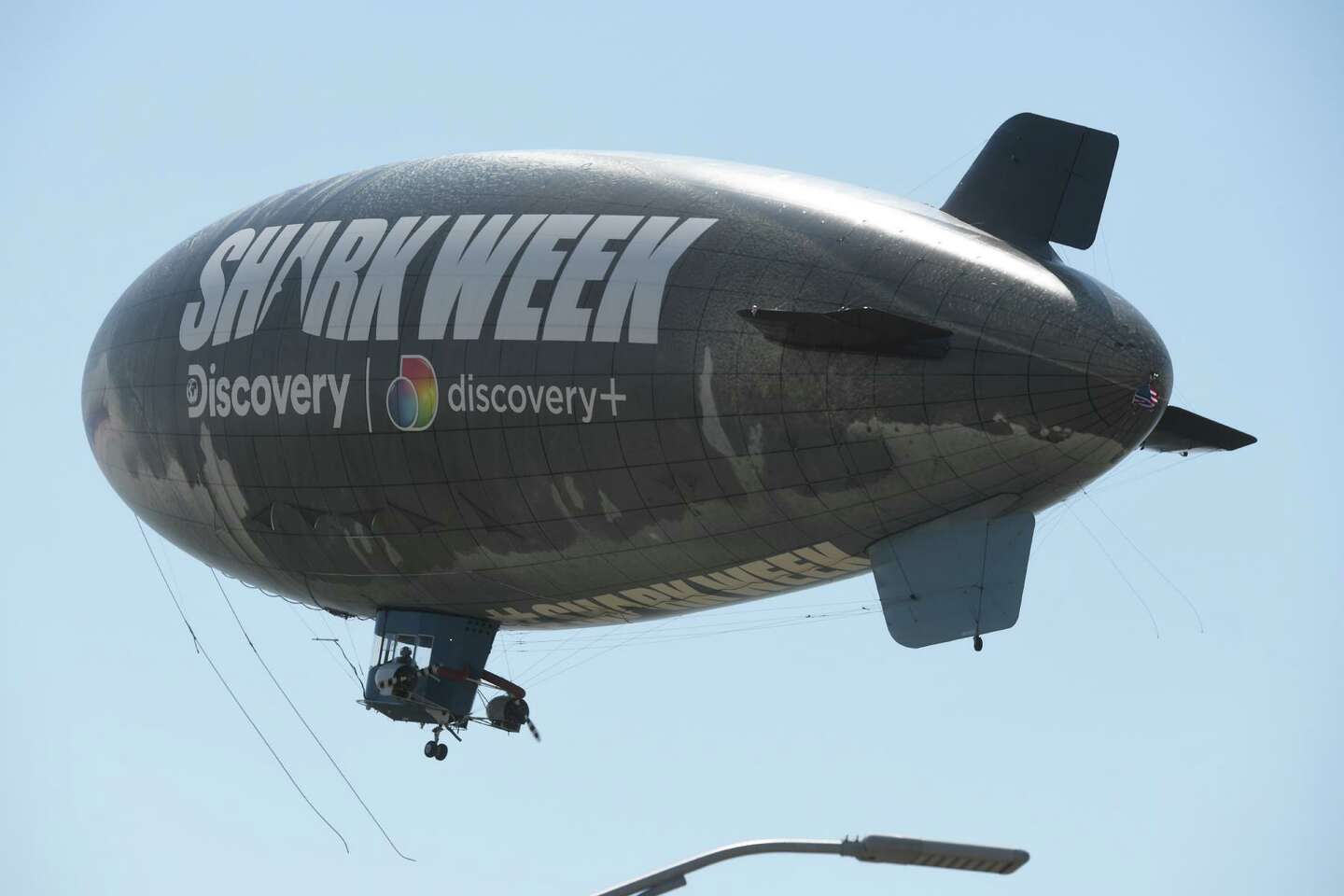 In Photos: Shark Week blimp fuels up in Stratford