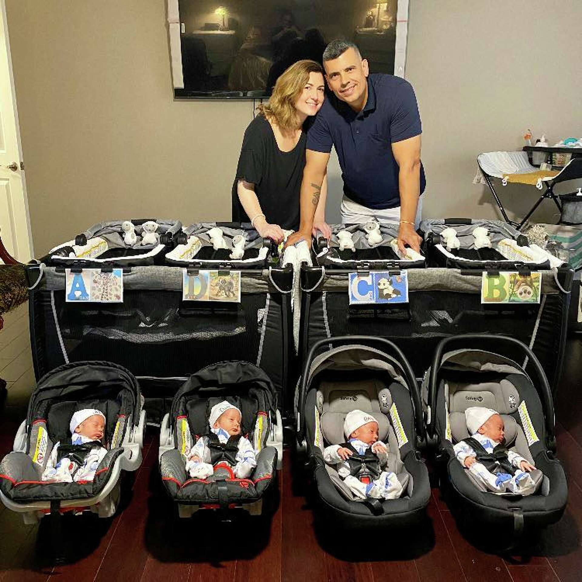 Katy family of 5 expecting last kid is surprised with quadruplets