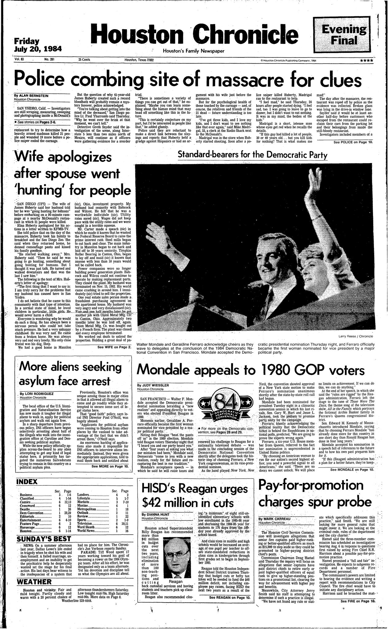 Today in history, July 20, 1984: Investigation continues into ...