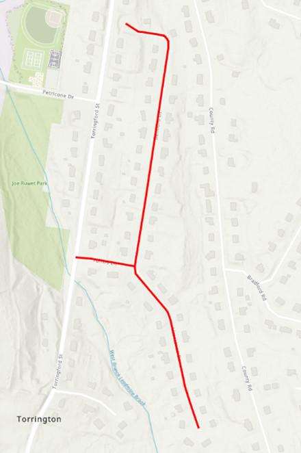 Torrington road reconstruction work starts on July 25