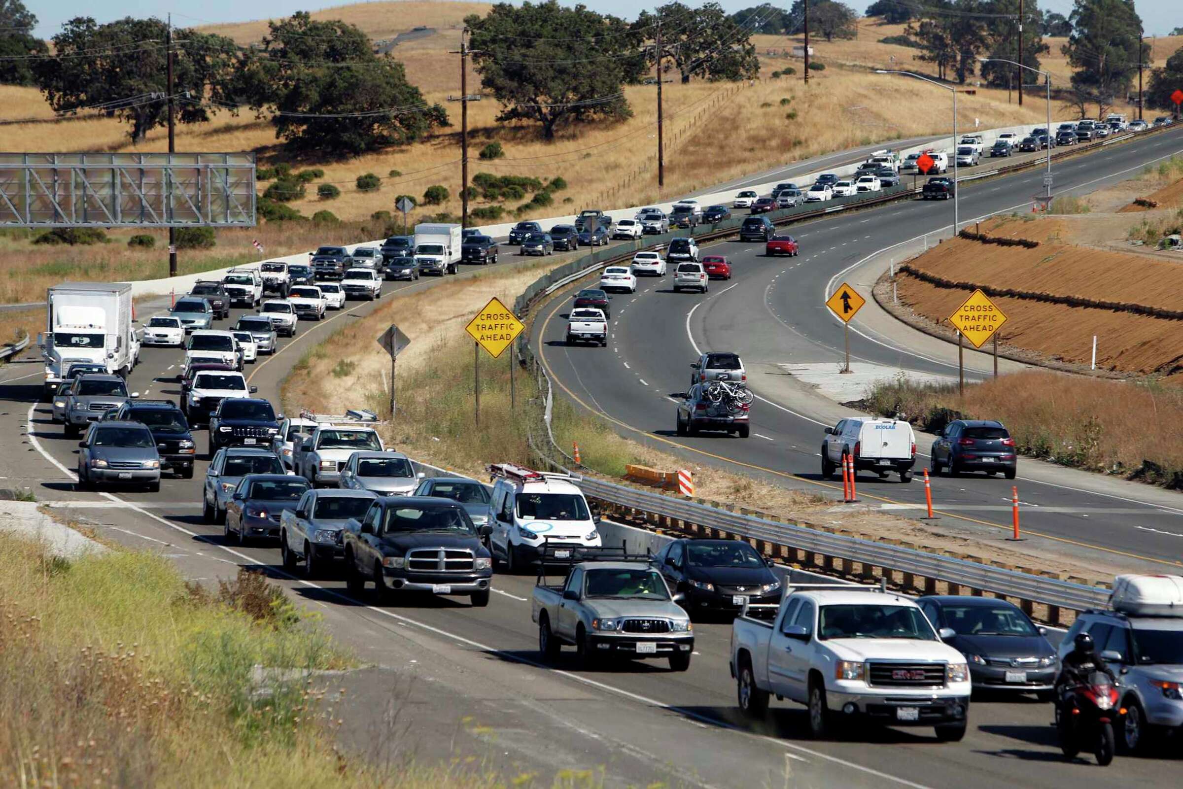 This traffic-choked section of Highway 101 has been under construction ...