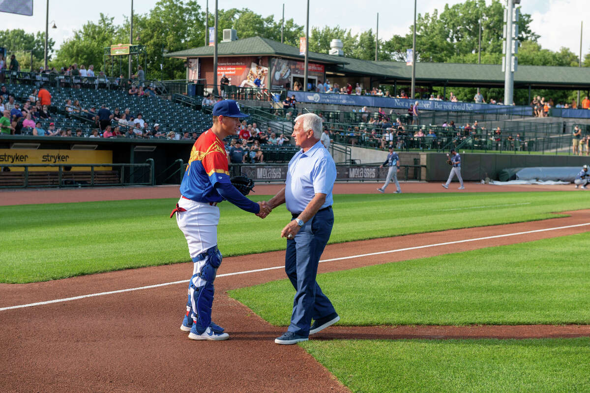 PHOTOS: Terry Collins honored at Dow Diamond, July 23, 2022