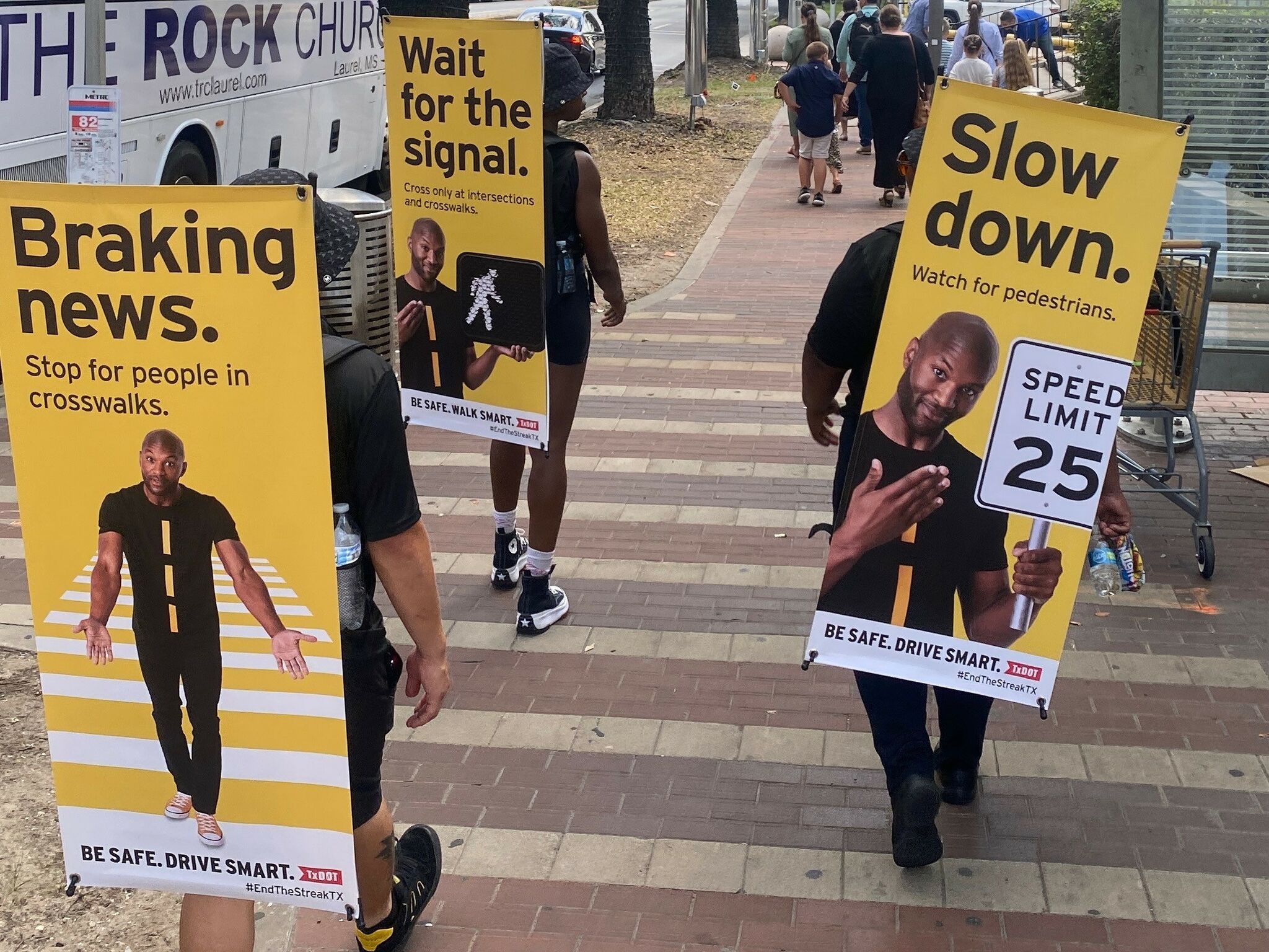 TxDOT's 'human billboards' safety campaign comes to Austin