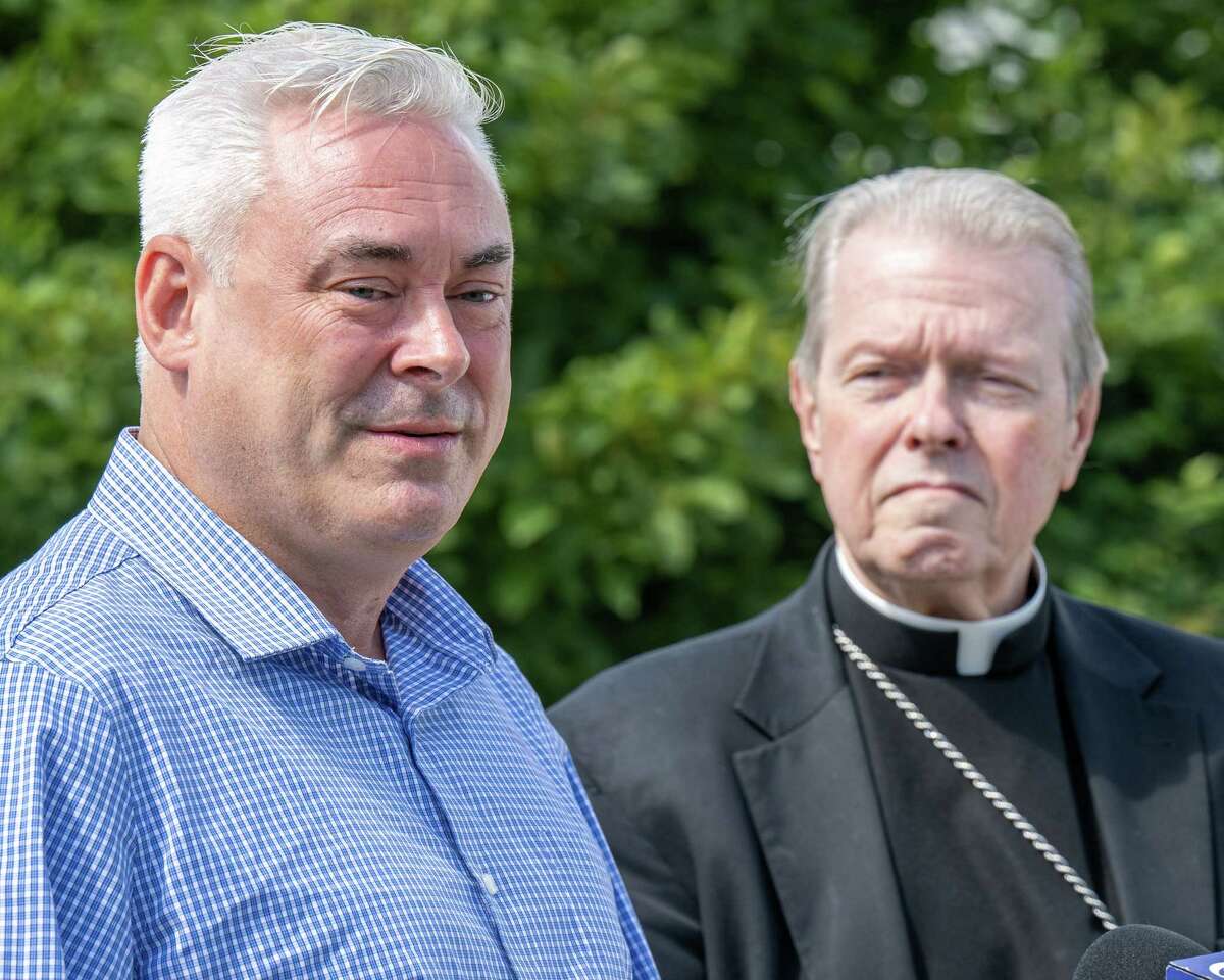 On Sunday, Bishop Edward B. Scharfenberger met on the steps of Corpus ...