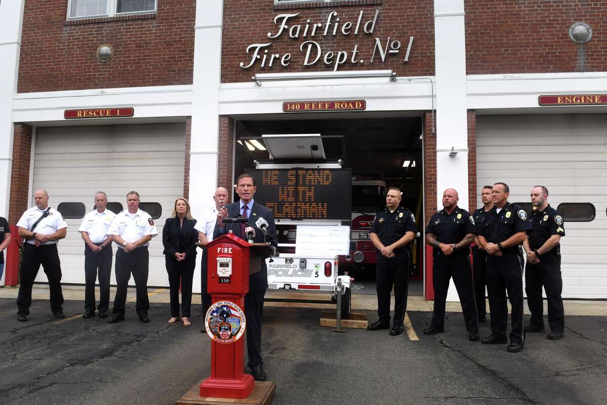 Fairfield firefighters, police donate in honor of tow truck driver