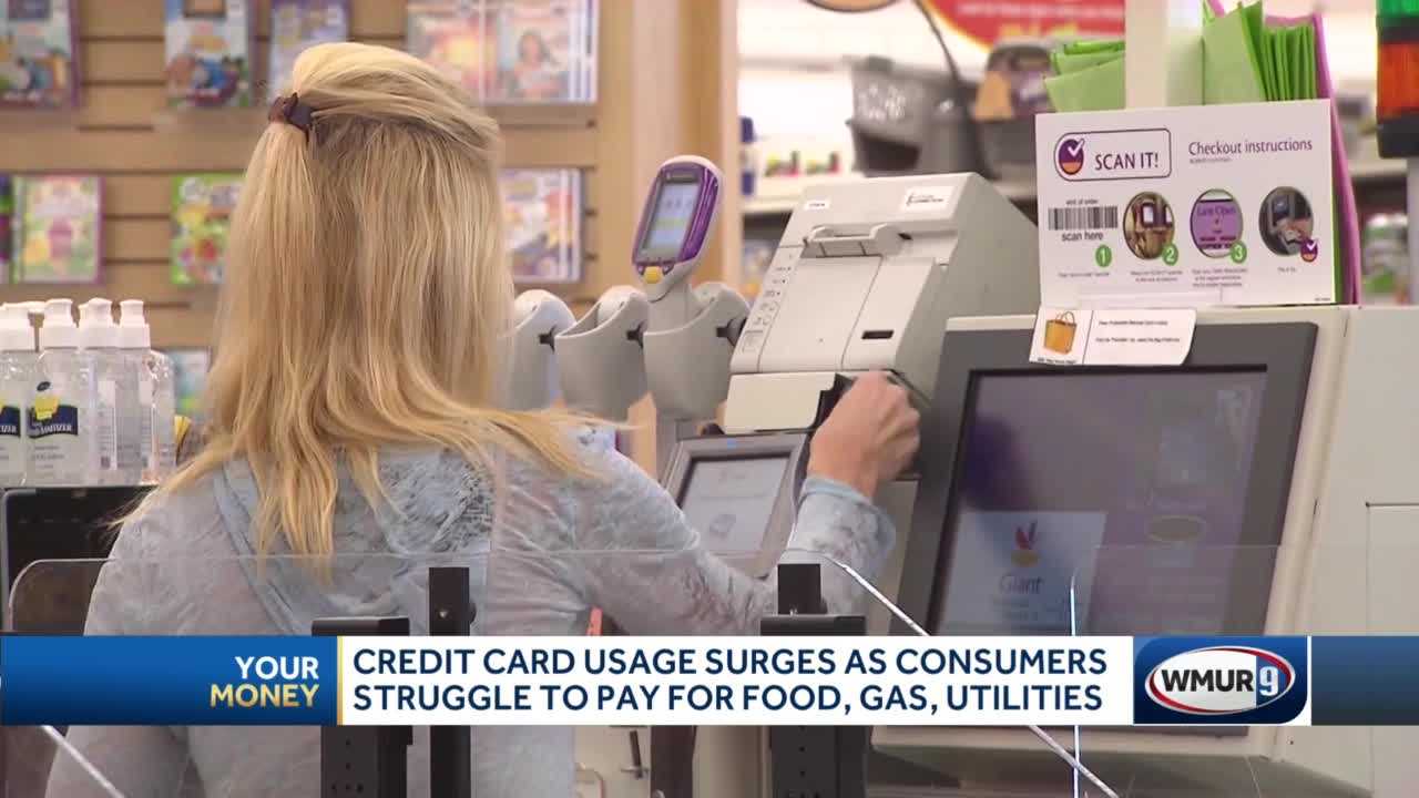 Credit card usage surges as consumers struggle to pay for food, gas and ...
