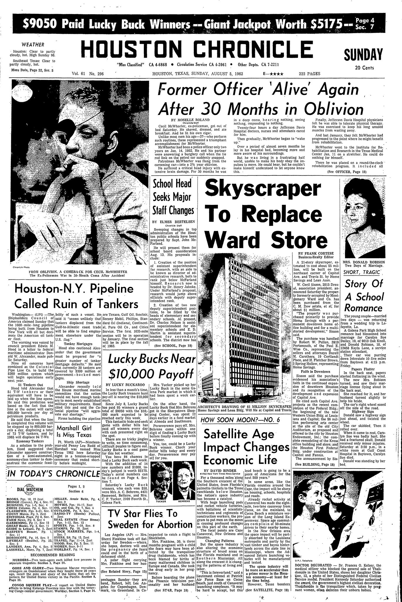 This day in Houston history, Aug. 5, 1962: A cop's road to recovery and ...