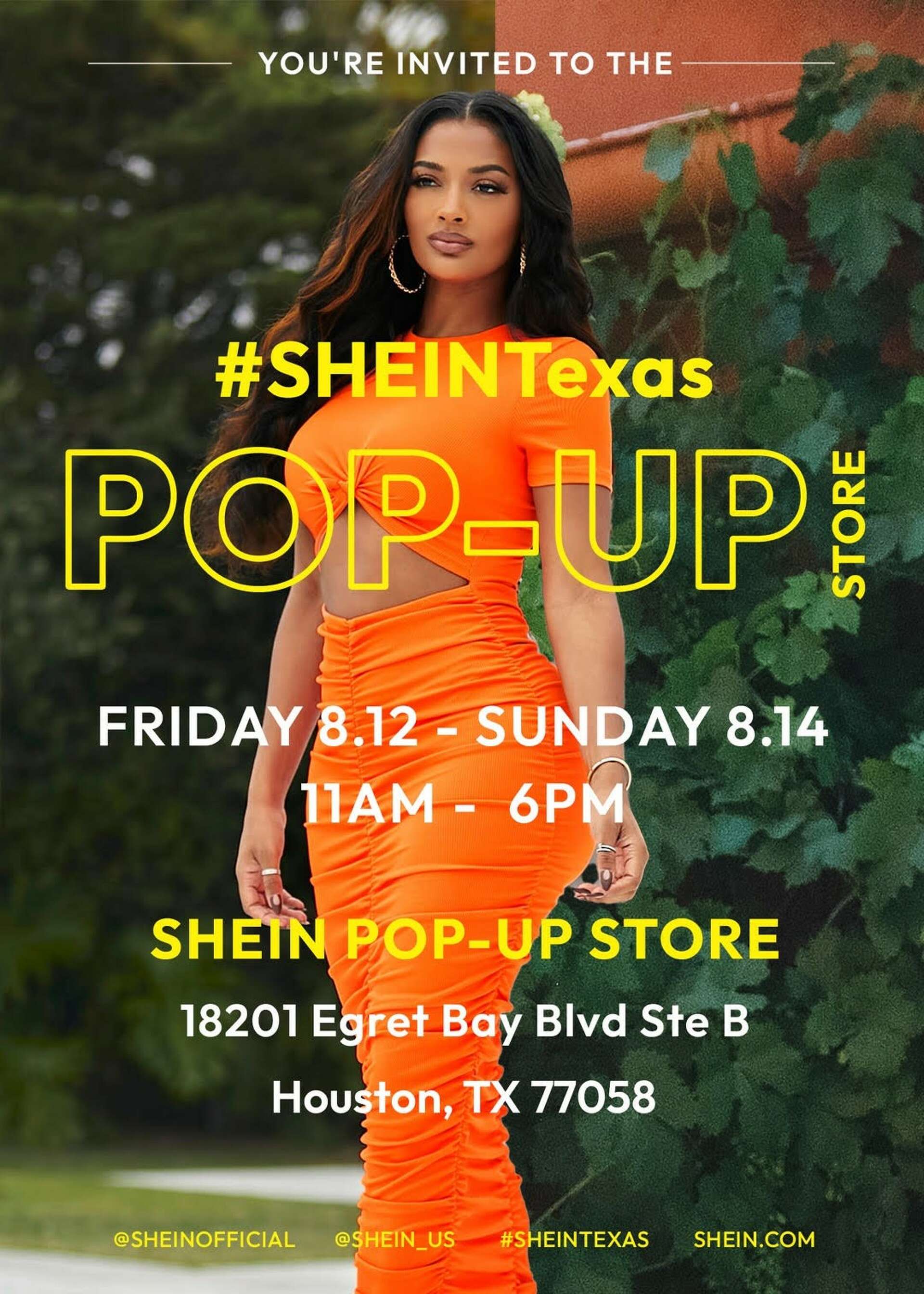 SHEIN pop-up store coming to Houston on August 12-14
