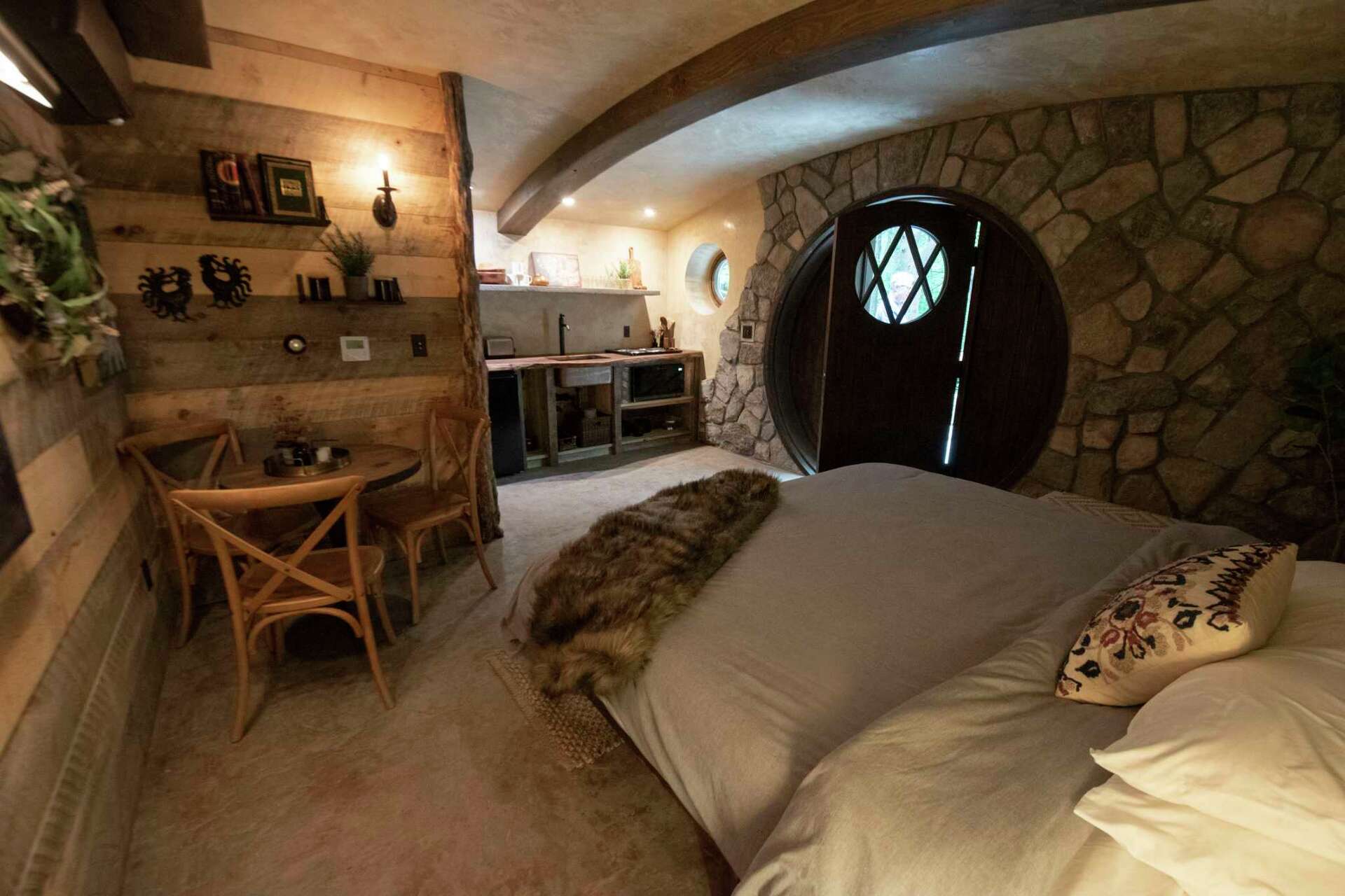 At June Farms, visitors can stay in hobbit houses, air-conditioned ...