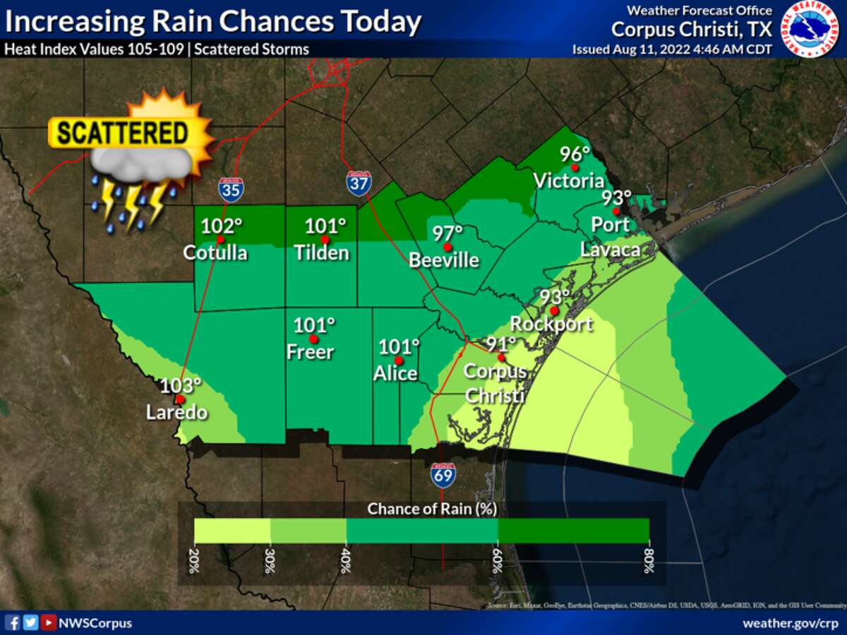 NWS: Rain, thunderstorms expected this weekend throughout Laredo area