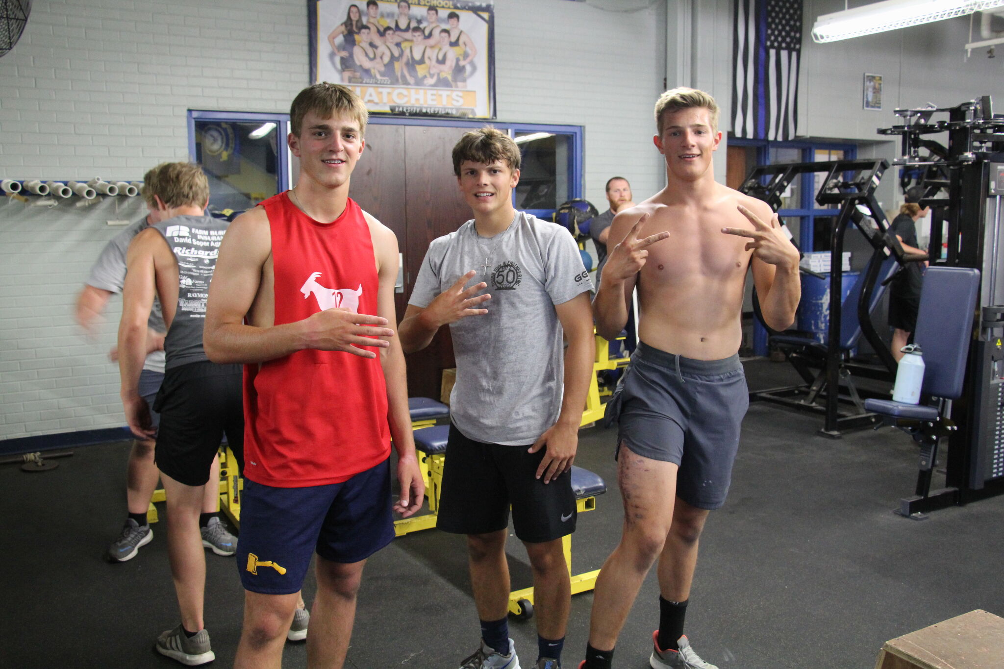 Hatchet football takes practice to the weight room Thursday