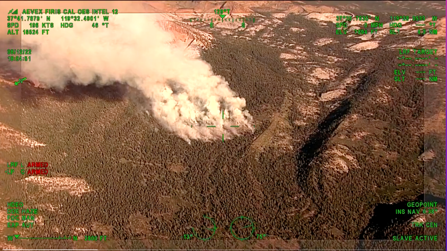 Red Fire burns in Yosemite backcountry as heat wave hits Calif.