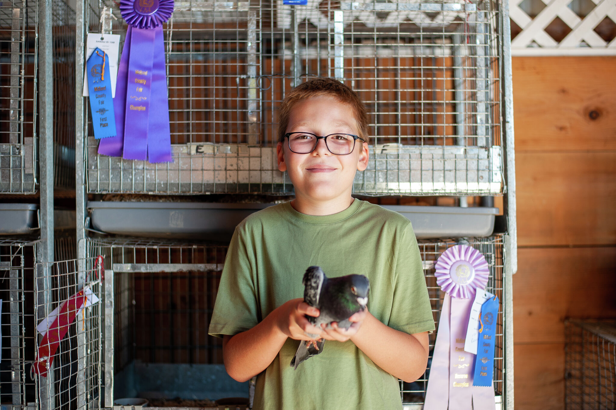 Jacob Prout of Mount Pleasant, Michigan trains pigeons for Midland ...