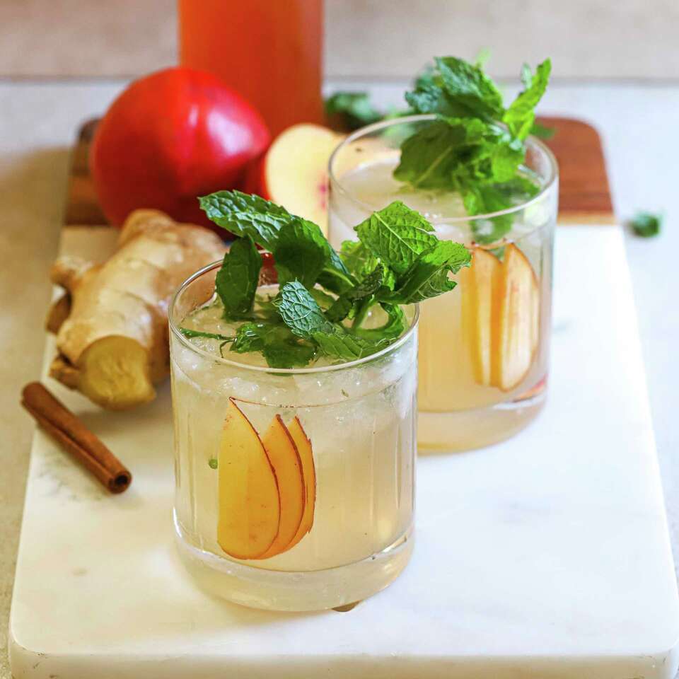 Cocktail or mocktail, this nectarine and ginger shrub does it all