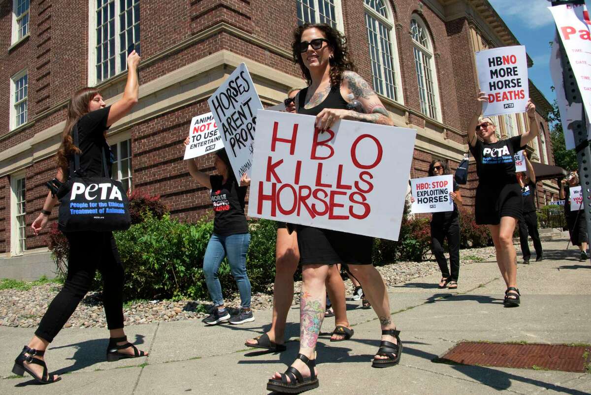 PETA protests ‘The Gilded Age’ filming in Albany