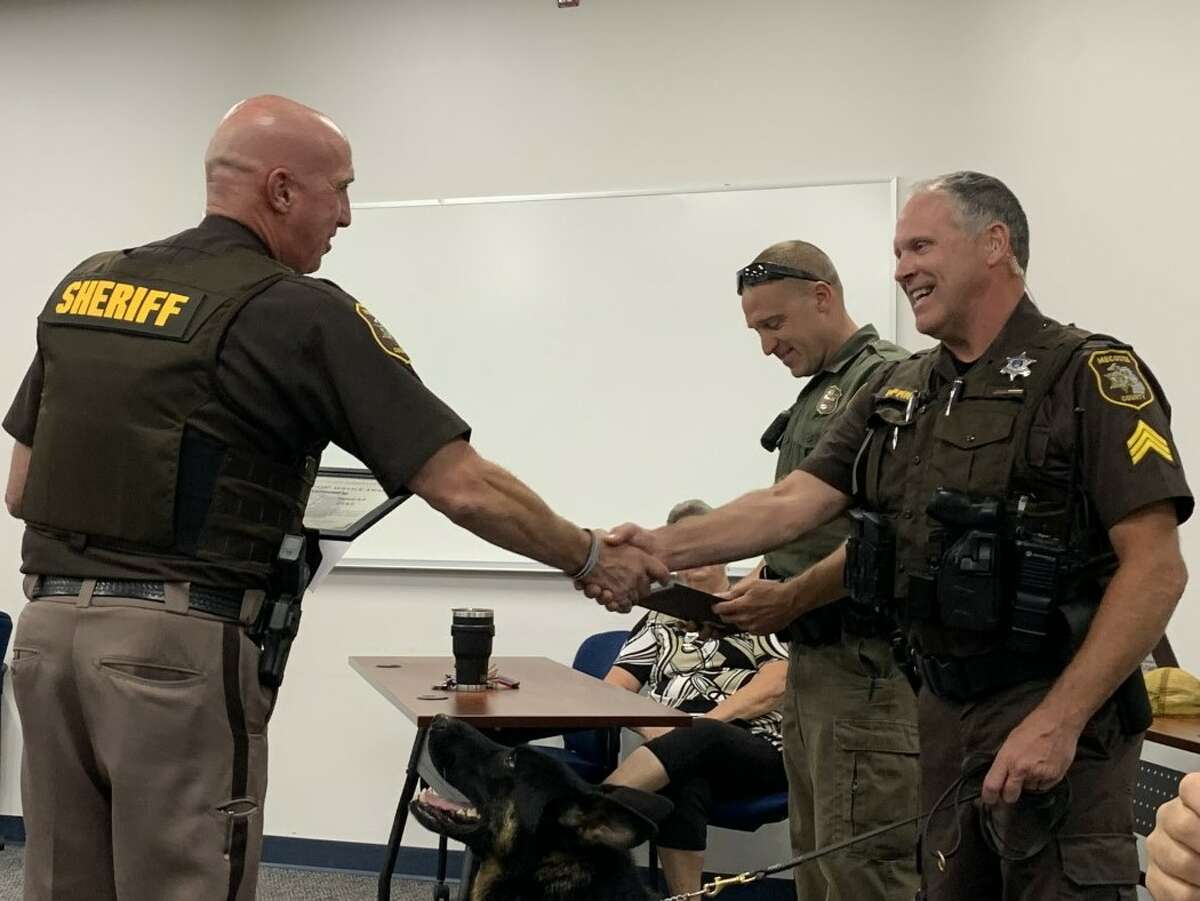 Mecosta County Sheriff Miller honors K-9 partners, detective