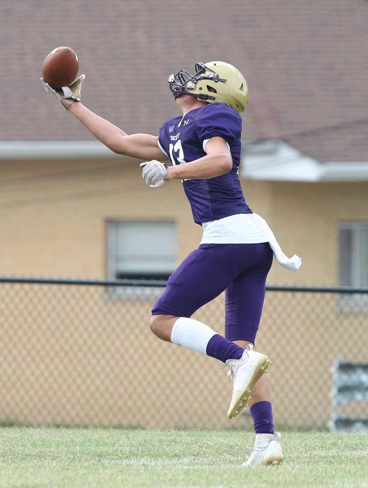 Photo series: Routt's Ryan Oswald catches a pass with one hand during ...