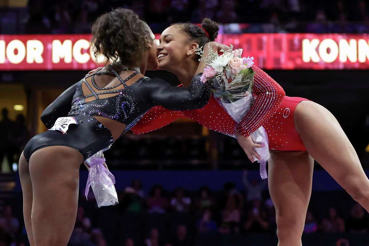 Konnor McClain, newly arrived to Texas, clinches US gymnastics national ...